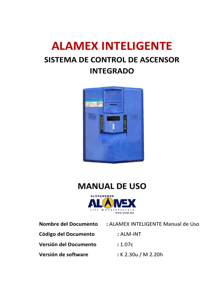 Manual Alamex Inteligente | PDF | Ascensor | Terminal de computadora