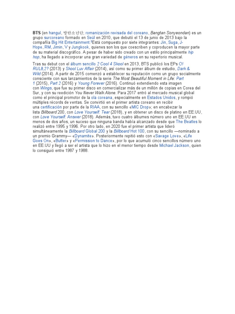 BTSinformacion | PDF | Arte