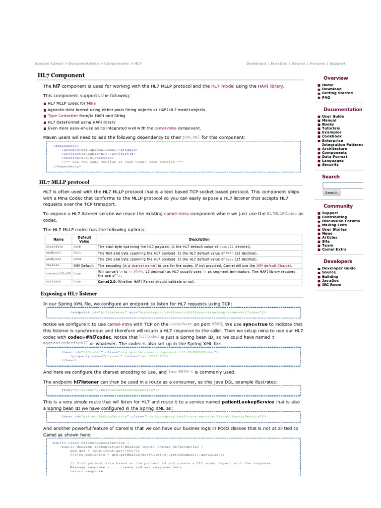 Apache Camel - HL7 | PDF | String (Computer Science) | File Format
