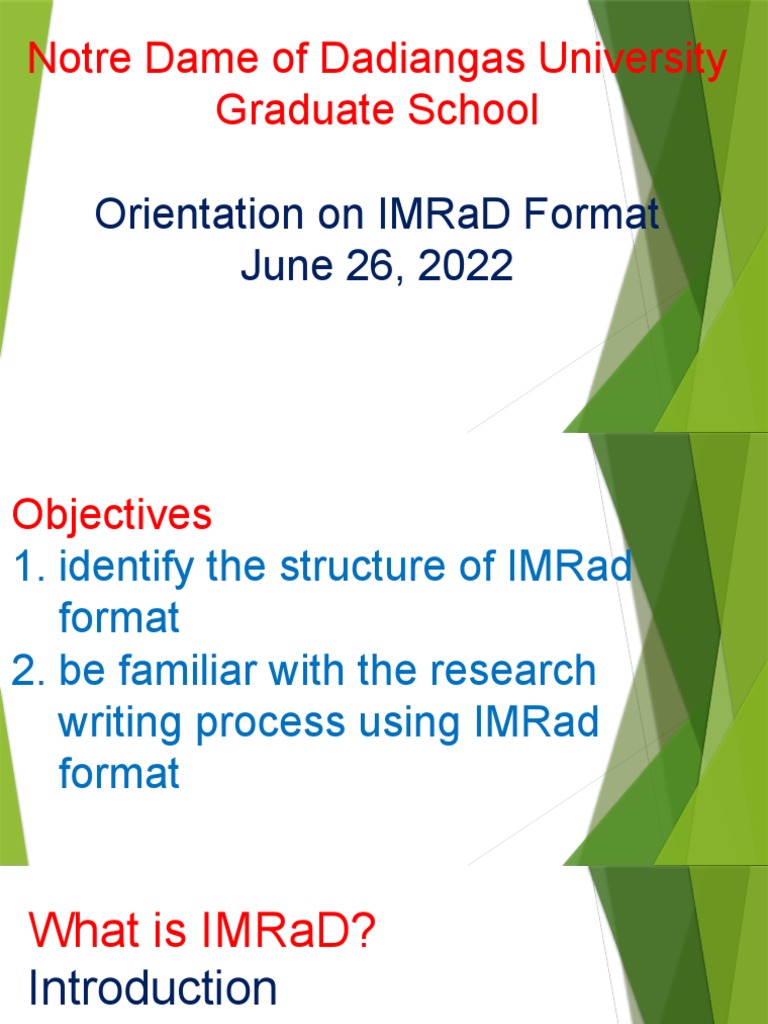 IMRad Orientation | PDF | Qualitative Research | Data