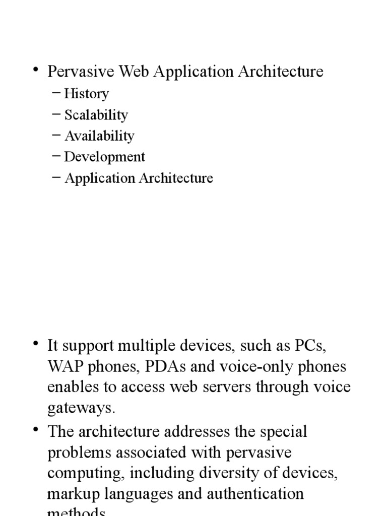 Pervasive Web Application Architecture | PDF | World Wide Web | Internet & Web
