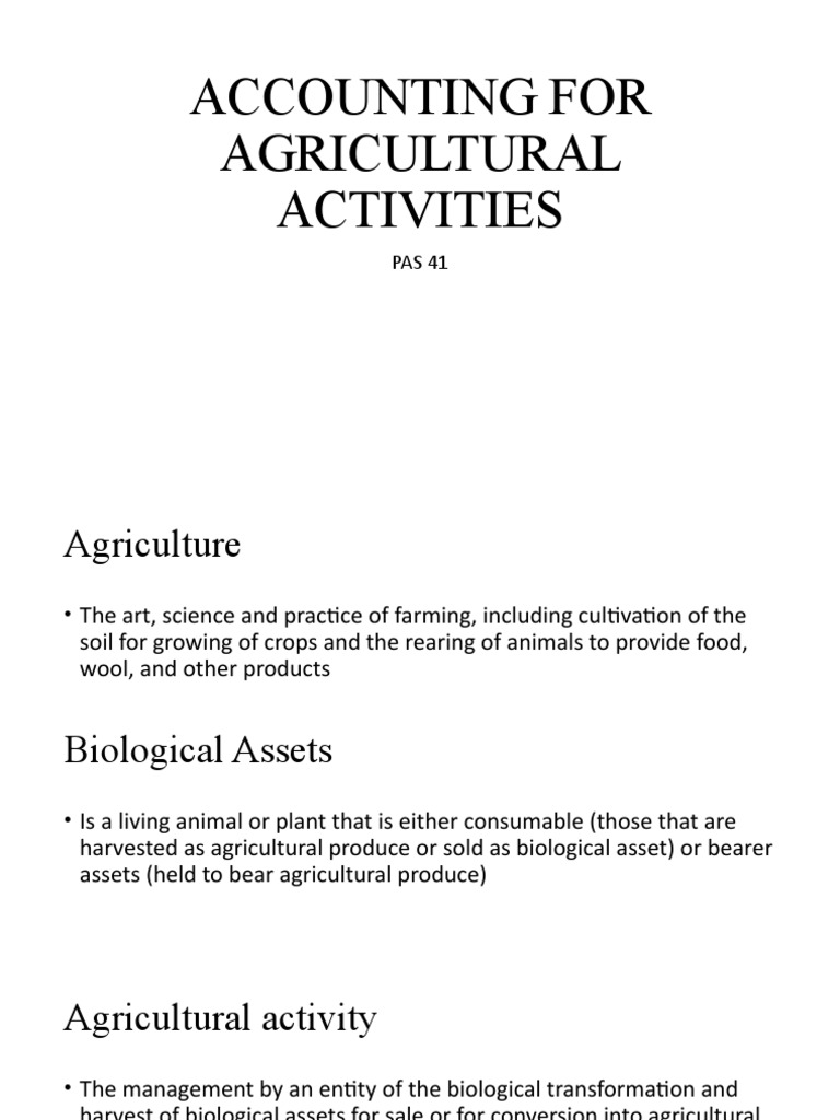 16 - Accounting For Agricultural Activities | PDF | Fair Value ...