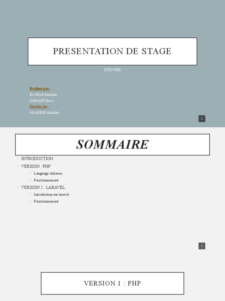 Presentation de Stage | PDF | Internet | Internet et Web