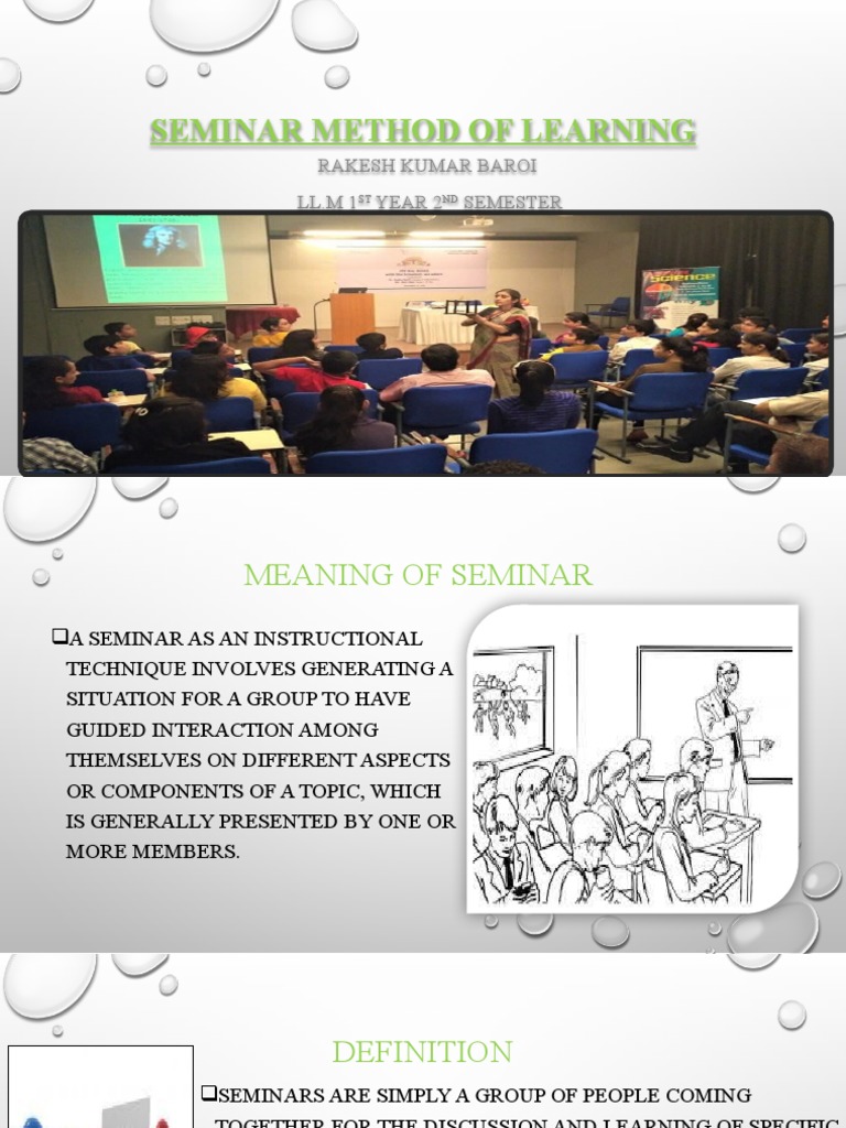 Seminar Method of Learning | PDF | Seminar | Learning