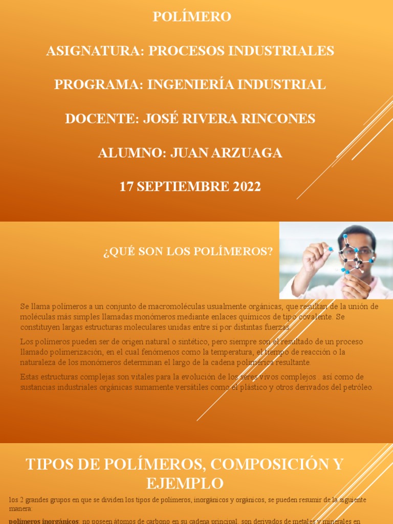 Polímero | PDF | Polímeros | Compuestos orgánicos