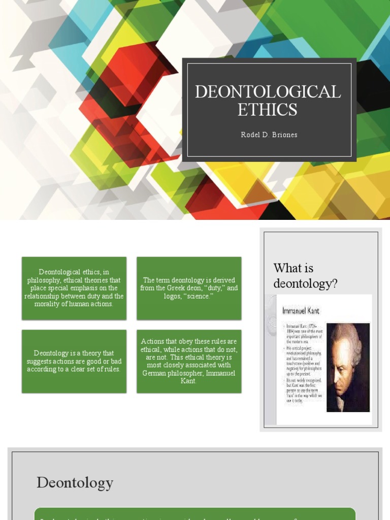 Deontology | PDF | Immanuel Kant | Social Institutions