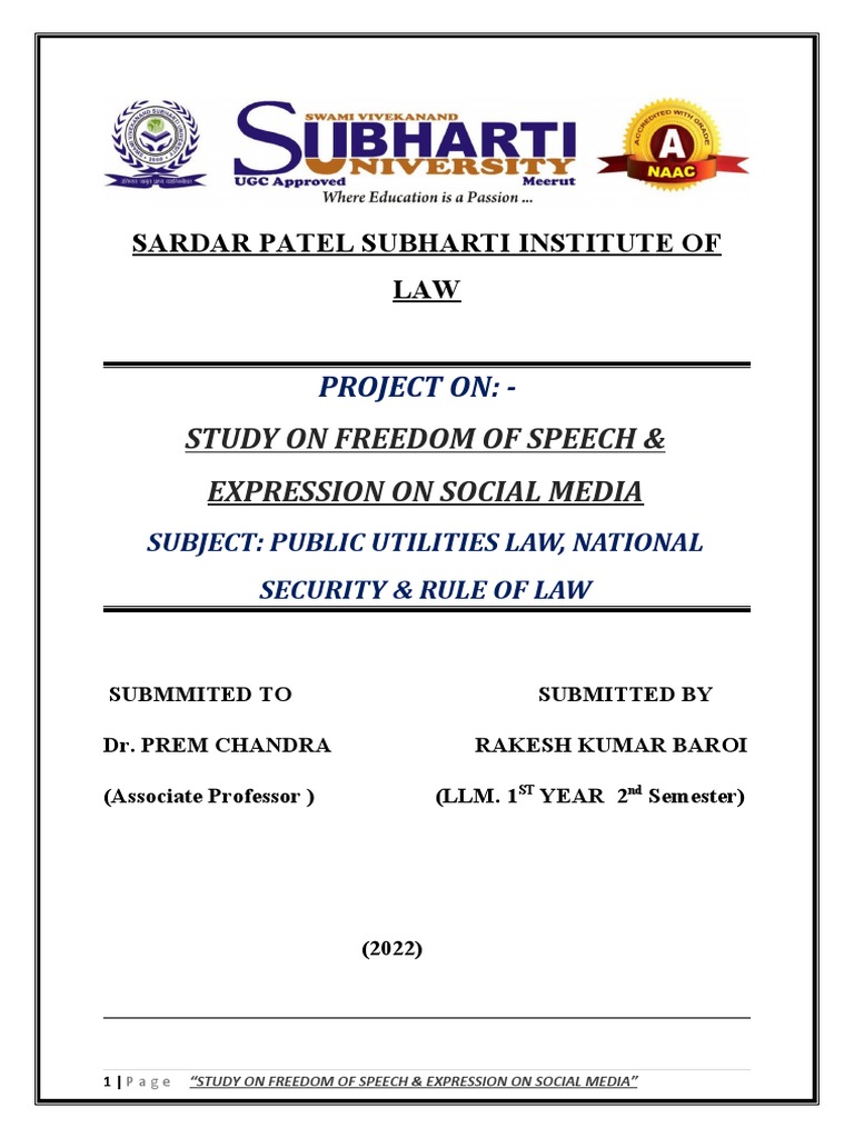 Study On Freedom of Speech & Expression On Media | PDF