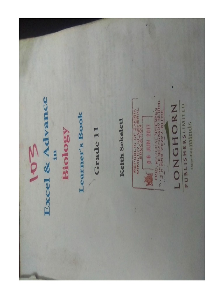BIOLOGY G11 Excel & Advance | PDF