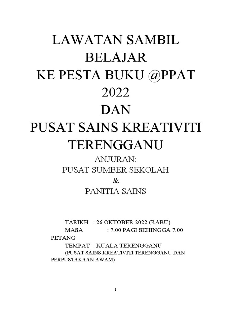 Lawatan Ke Pesta Buku Dan PSKT | PDF