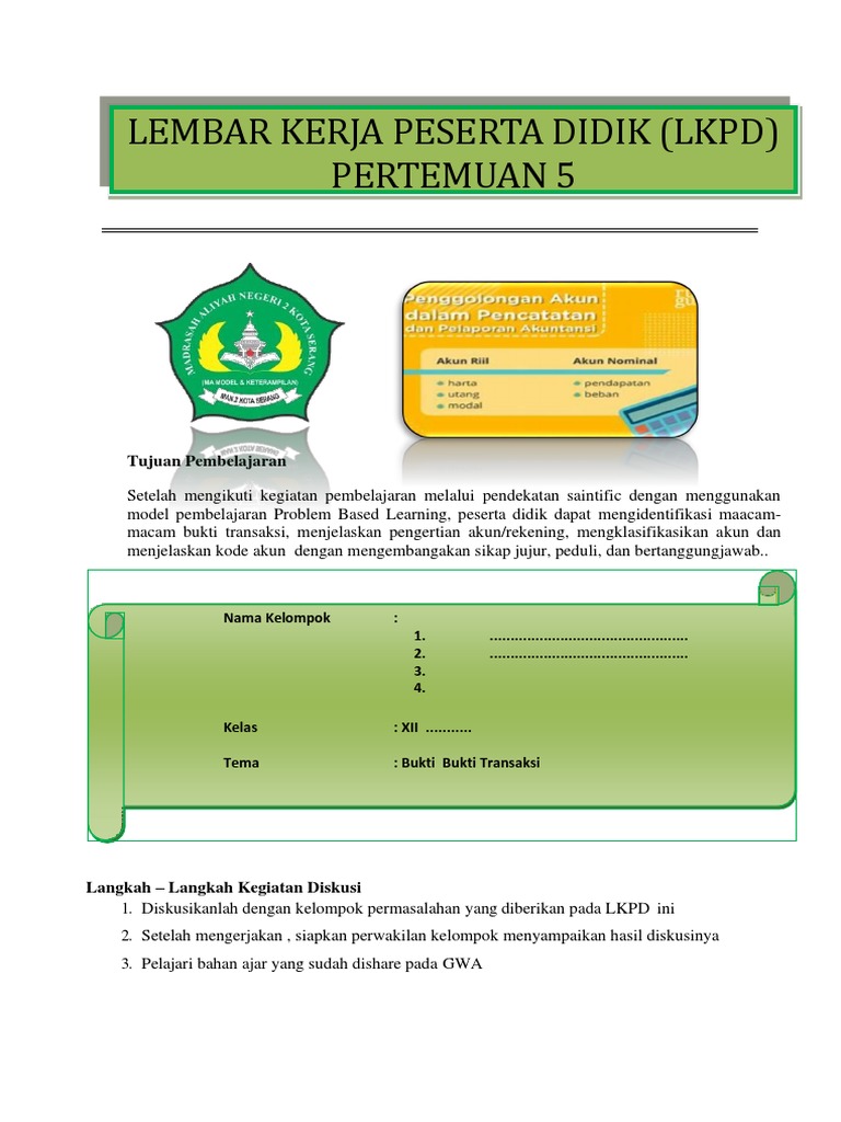 LKPD 5-6 Eko Bukti Transaksi | PDF
