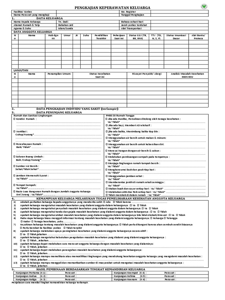 Form Askep Individu-Keluarga | PDF