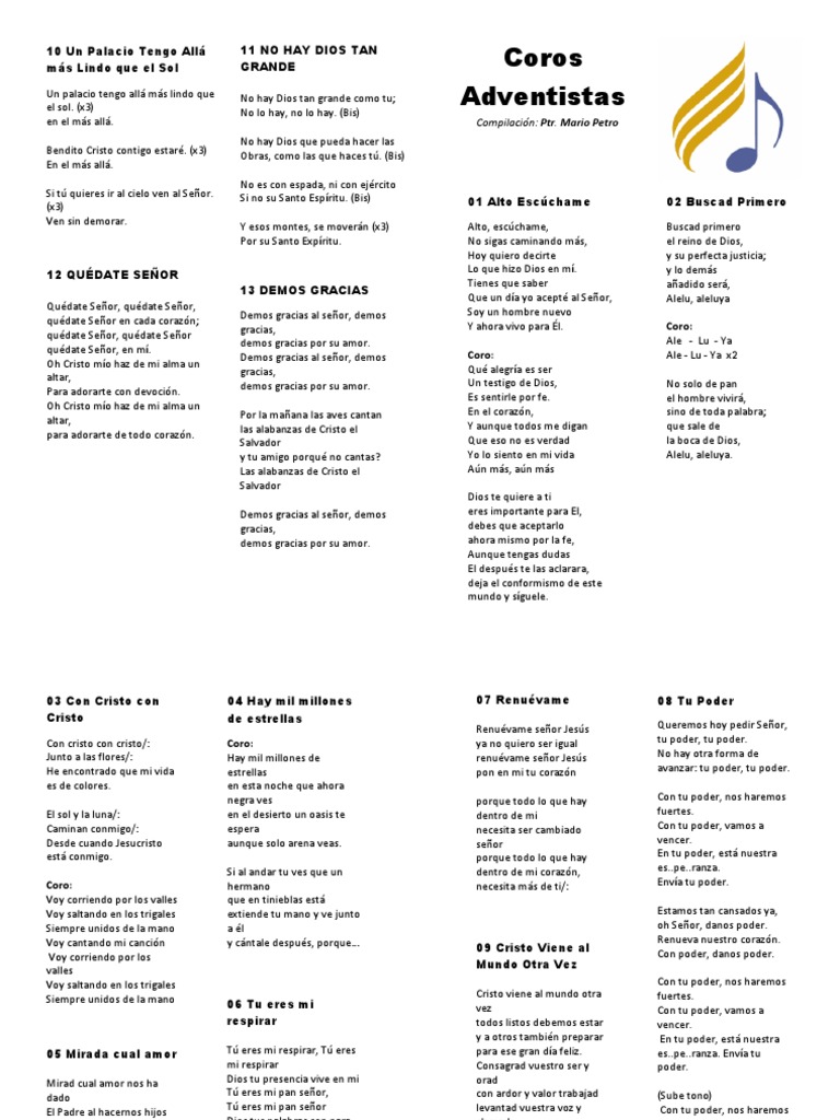 Coros Adventistas | PDF | Cristo (título) | Amor