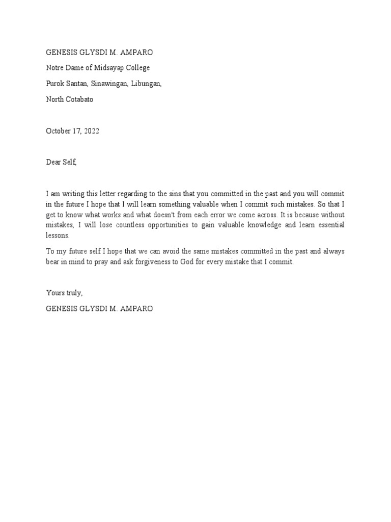 Sin Letter | PDF | Wellness