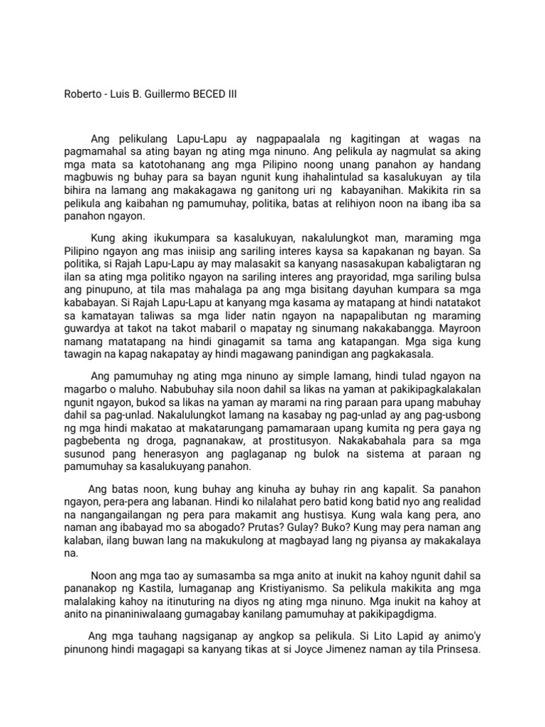 Reaction Paper | PDF
