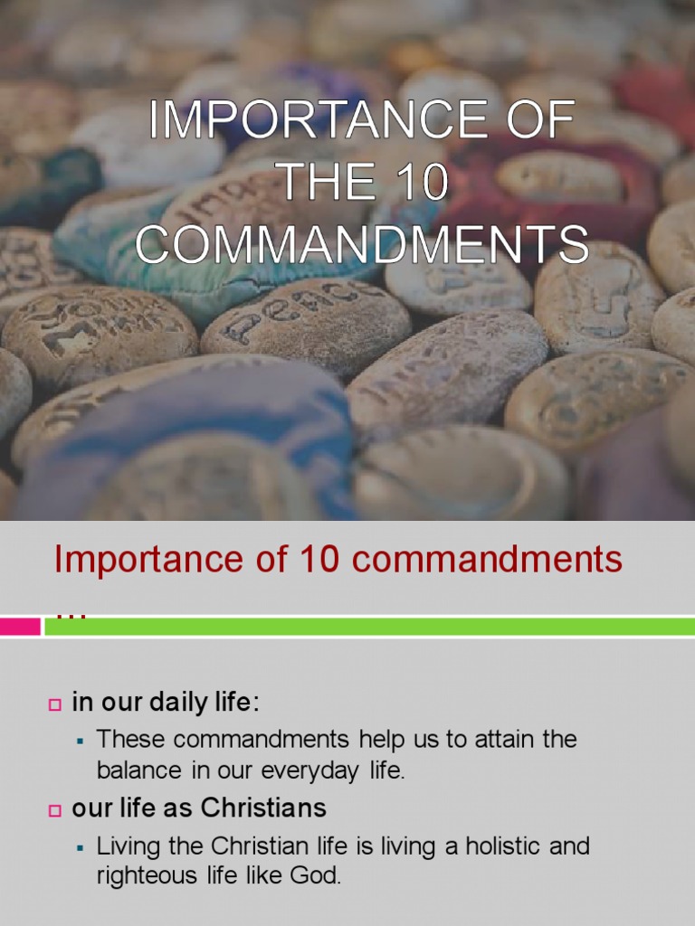 Christian Living: 10 Commandments | PDF | Ten Commandments | Law Of Moses