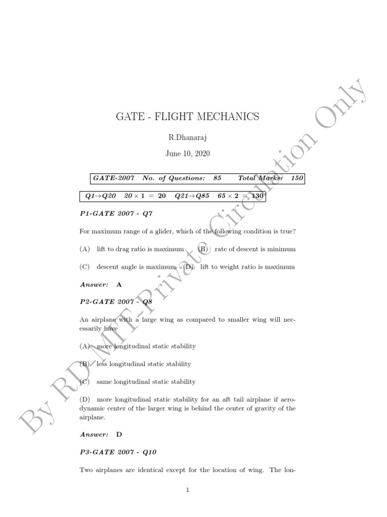 FLIGHTMECHANICS | PDF | Aircraft | Airspeed
