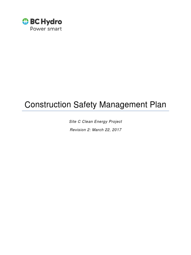 Construction-Safety-Management-Plan For Hydro Power Plant | PDF ...