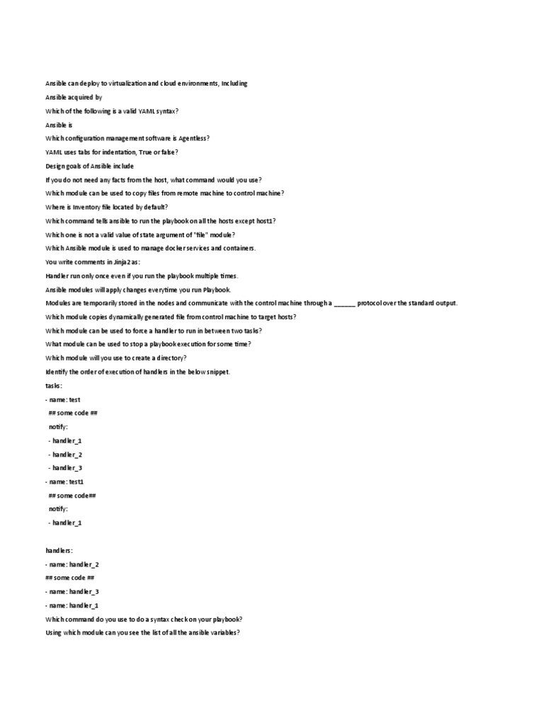 Ansible Automation Sibelius Pdf Computer Programming Software Engineering