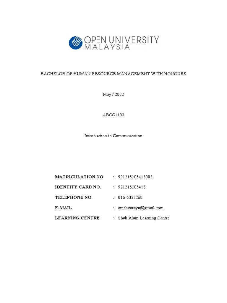 Introduction To Communication | PDF | Employment | Communication