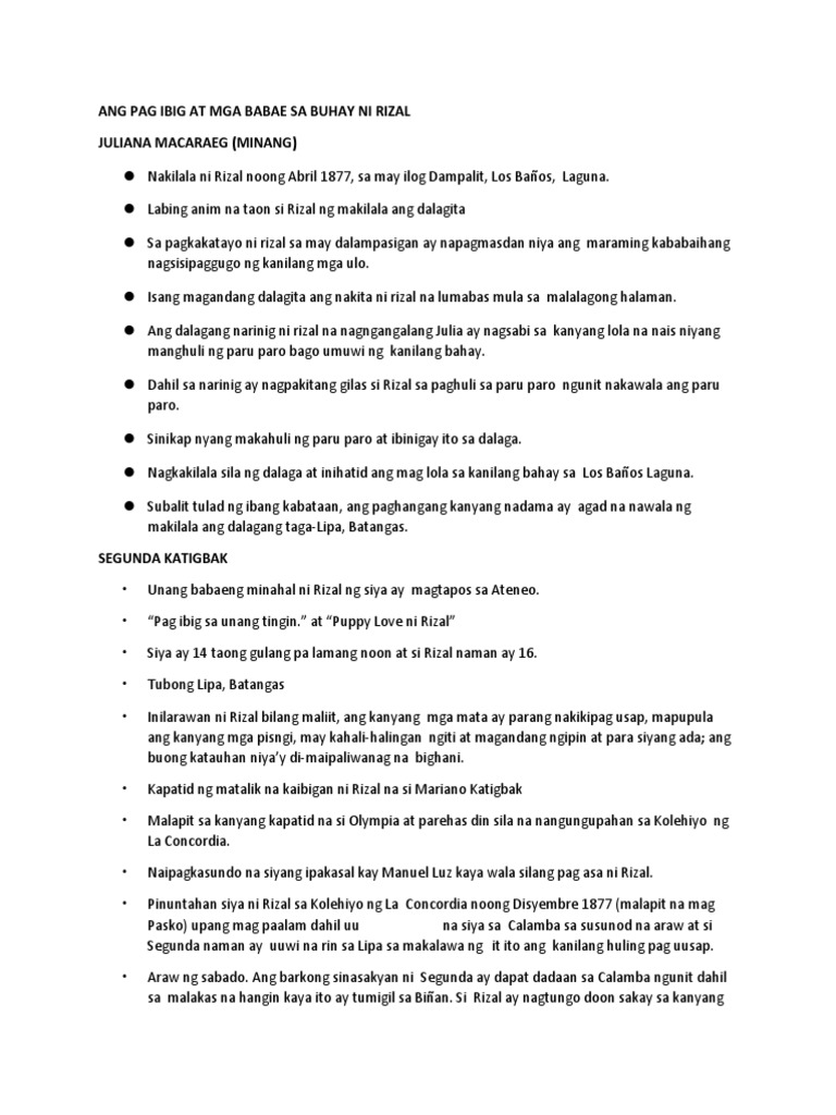 Lovestory Ni Rizal | PDF