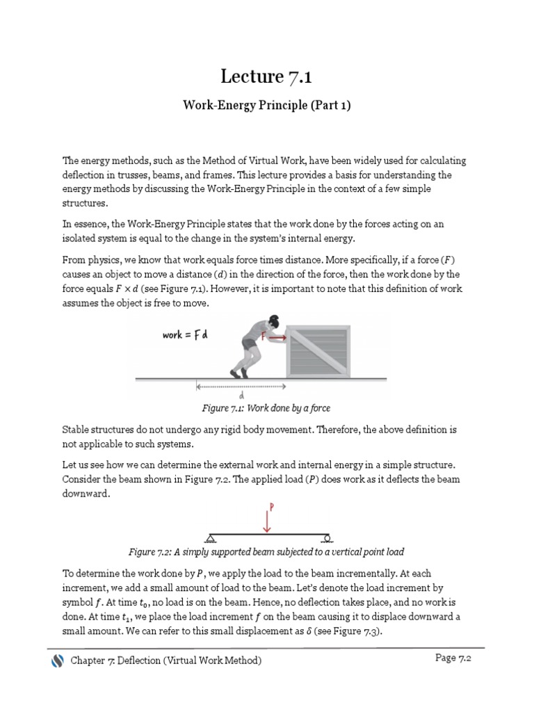 Virtual Work (Deflection) | PDF | Bending | Beam (Structure)