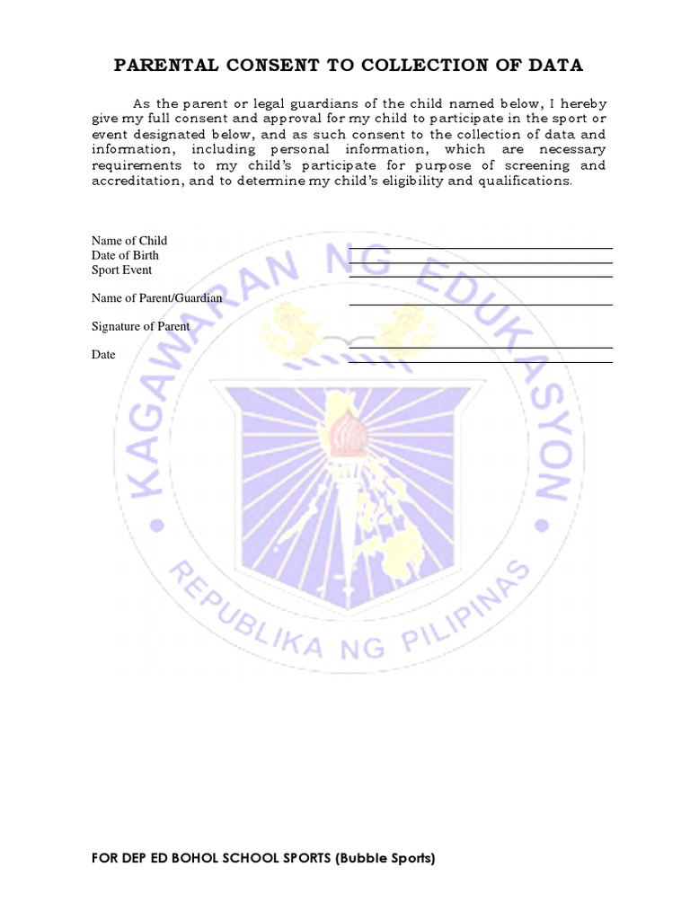 Parental Consent To Collection of Data | PDF | Legal Guardian | Childhood
