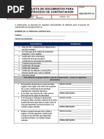 Check List Documentos para Contratación | PDF