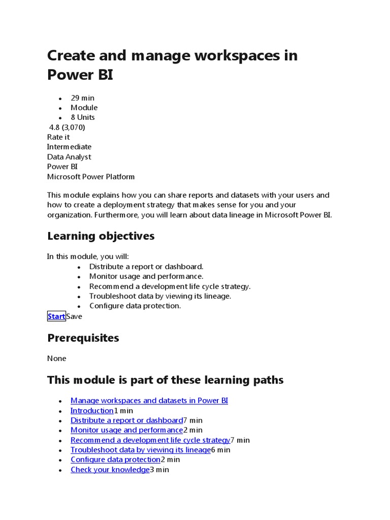 14 Create and Manage Workspaces in Power BI | PDF | Mobile App ...