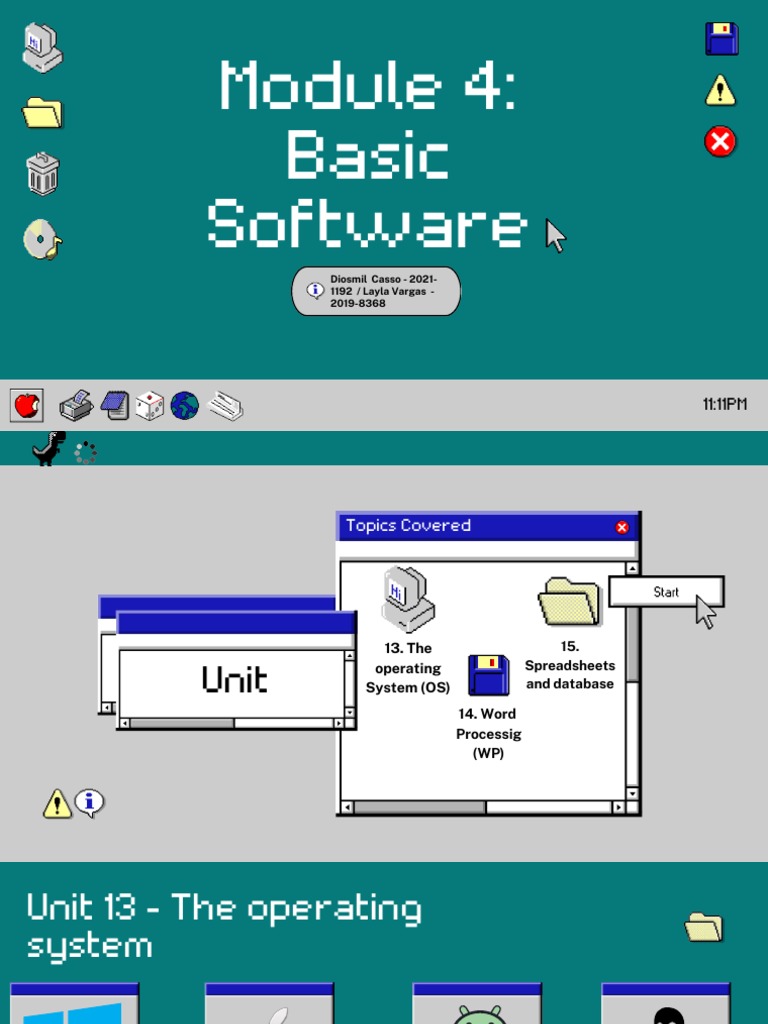 Module 4 An Introduction To Operating Systems Word Processing Spreadsheets And Databases