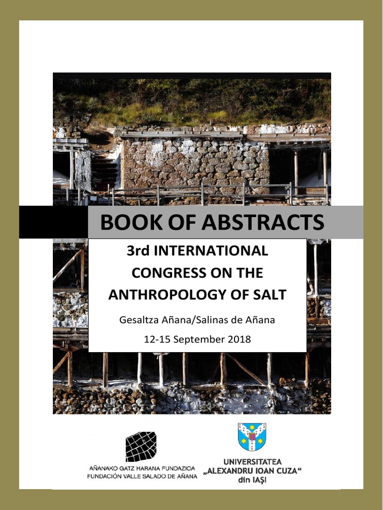 Book of Abstracts. 3RD International Congress On The Anthropology of ...
