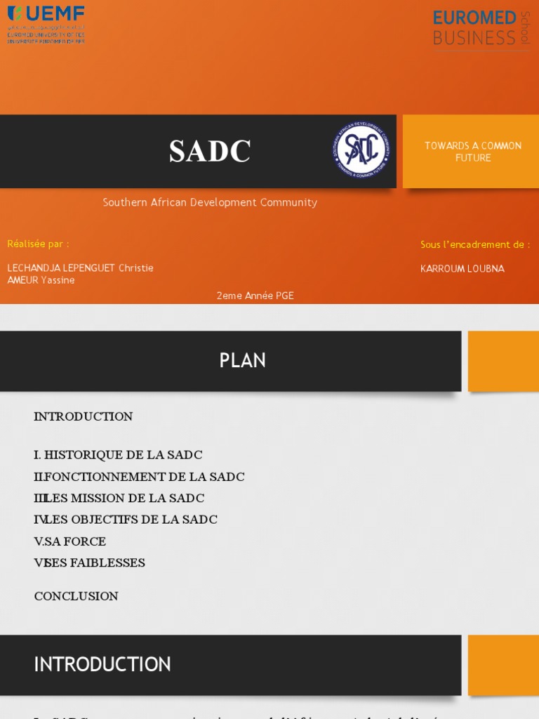 SADC | PDF | Économie