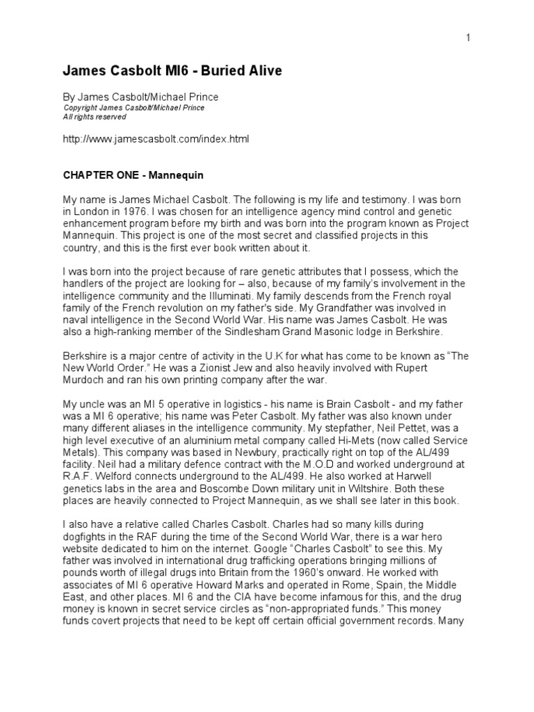 James Casbolt Mi6 Buried - Alive | PDF | National Security Agency ...