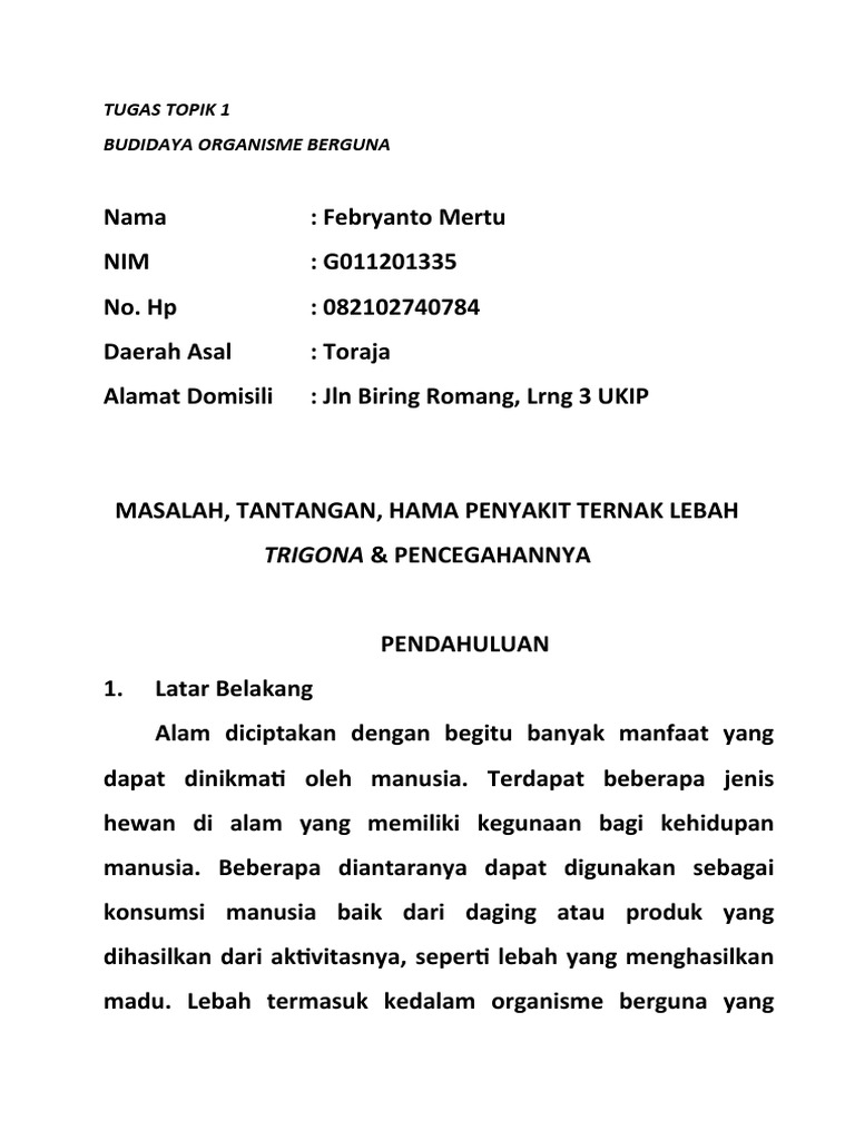 BOB22a tgs1 G011201335 Febryanto 15 | PDF