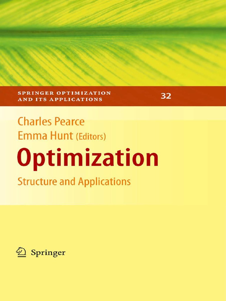 Optimization__Structure_and_applications | PDF | Mathematical ...