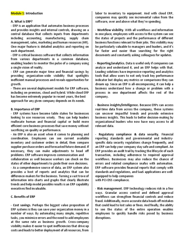 Pre8 Reviewer | PDF | Customer Relationship Management | Enterprise Resource Planning