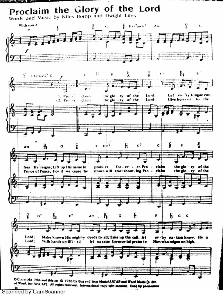 Proclaim The Glory of The Lord | PDF