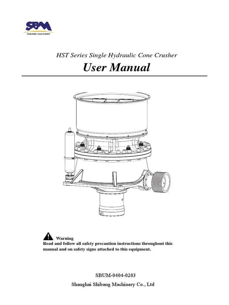 HST Cone Crusher Manual | PDF | Bearing (Mechanical) | Gear