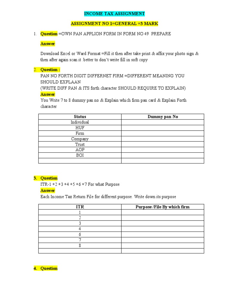 Income Tax Assignment | PDF | Value Added Tax | Taxes