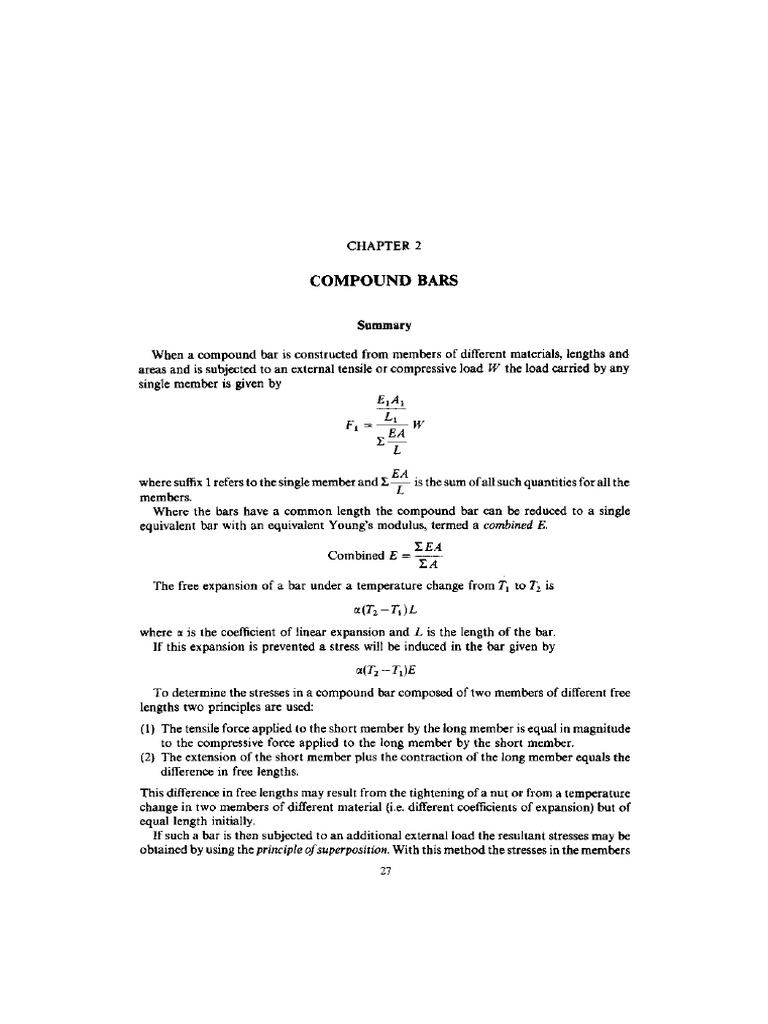 Chapter 2 Compound Bars | PDF