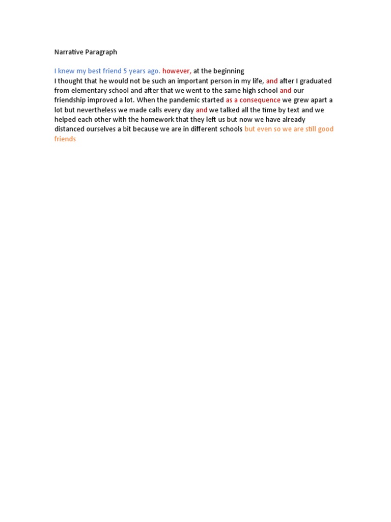 Narrative Paragraph 1 | PDF