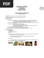 Science 5 Lesson Plan Quarter 1 Lesson 1 Useful and Harmful Materials | PDF