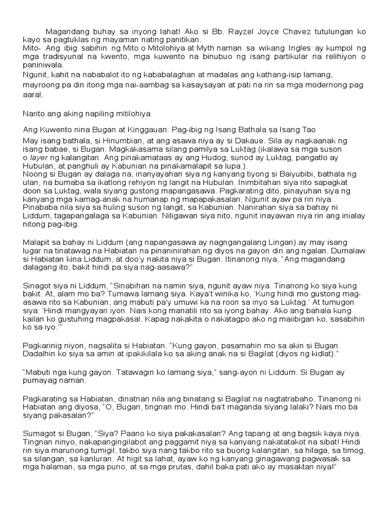 RAYZEL Filipino Oral Script | PDF