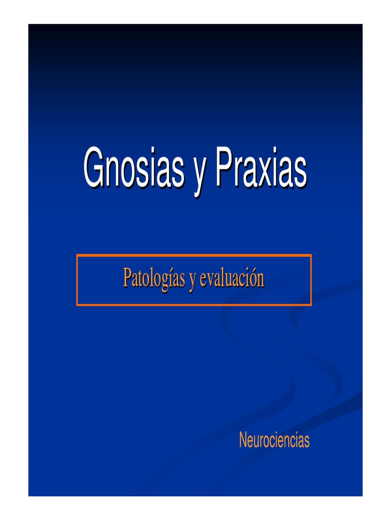 Gnosias y Praxias | PDF | Neurología | Psicología cognitiva