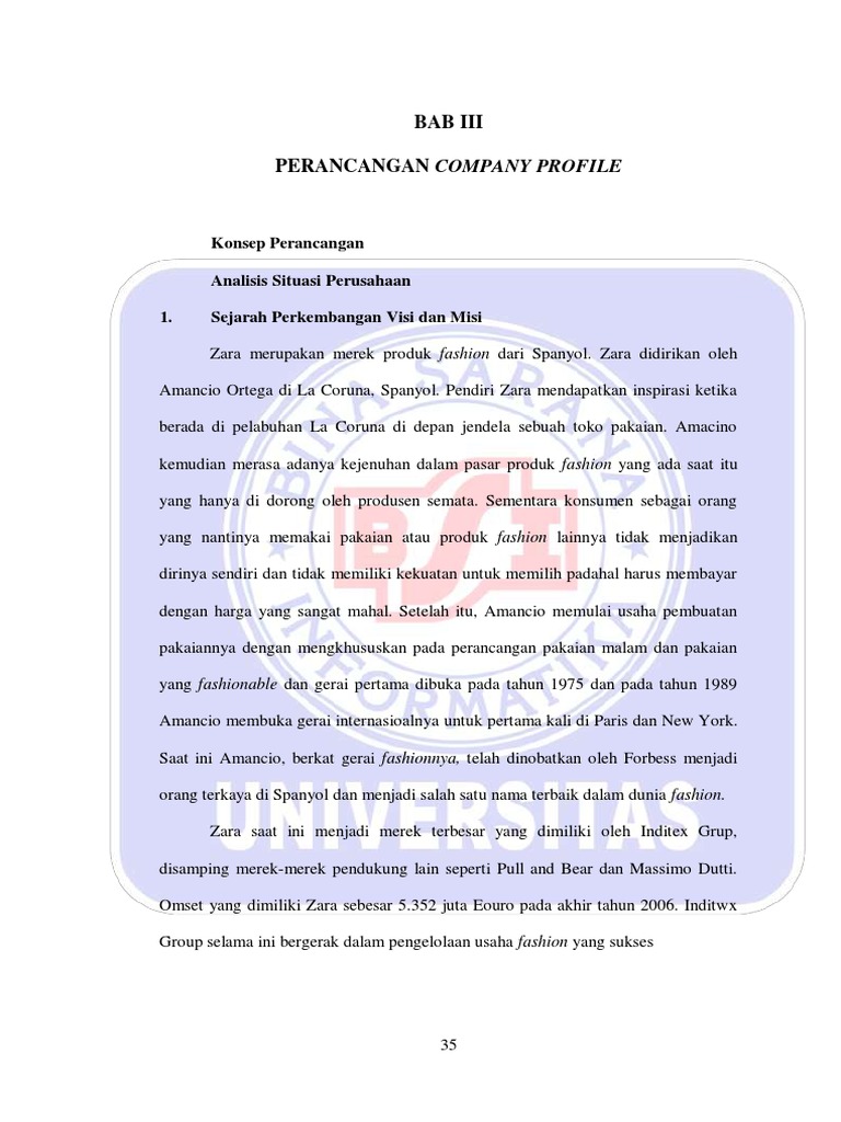 Profil Perusahaan PT Sarimode Fashindo | PDF | Ilmu Sosial