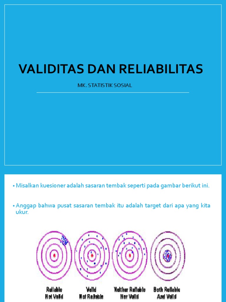 Reliabilitas Dan Validitas | PDF