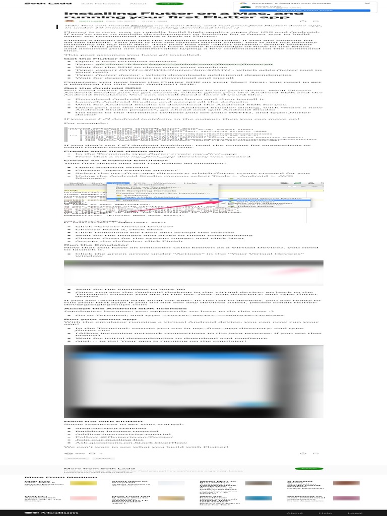 Installing Flutter on Mac: Quick Guide | PDF | Android (Operating System) | Xcode