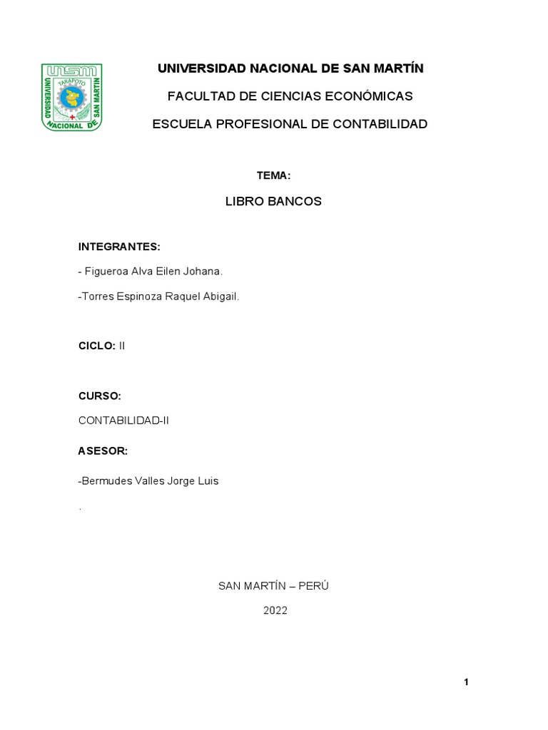 Libro de Bancos en Contabilidad | PDF | Bancos | Contabilidad