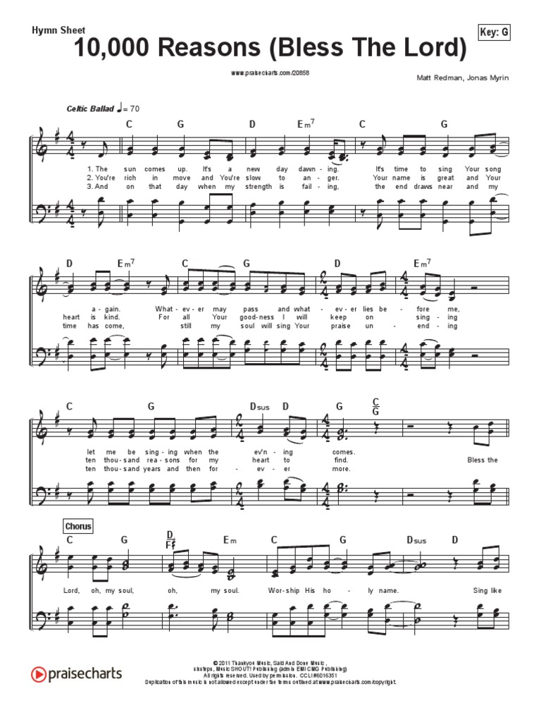 10.000 Reasons (Bless The Lord) | PDF