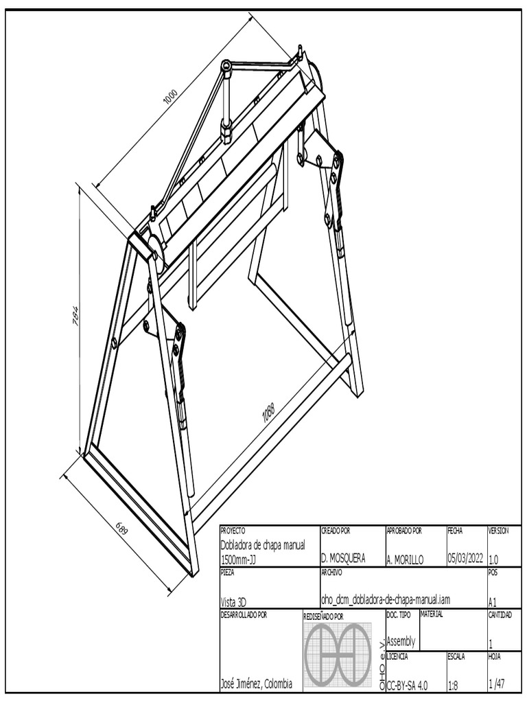 Planos de Dobladora de Laminas | PDF | Materiales | Materiales de construcción