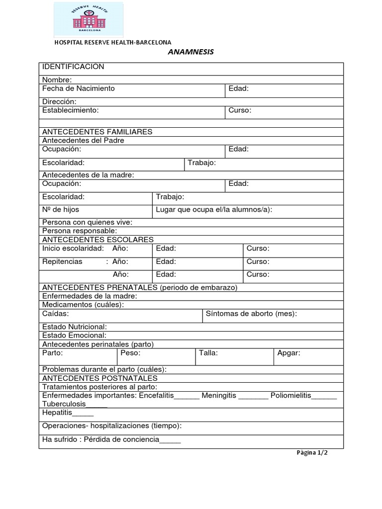 Anamnesis | PDF | Ciencias de la Salud | Medicina
